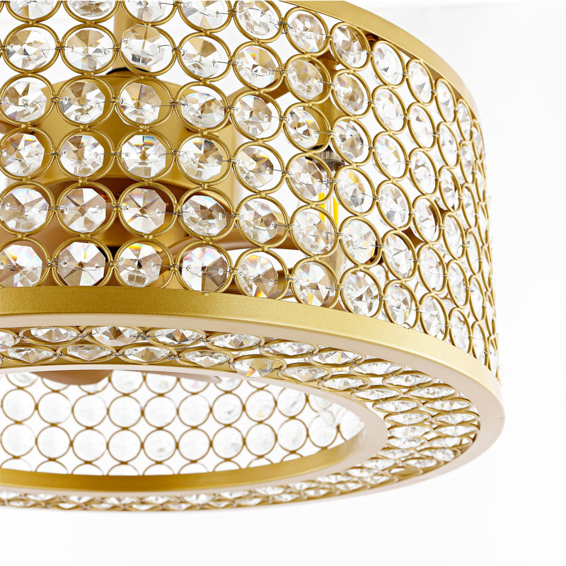 Willa Arlo Interiors 18" Windermere 8 - Blade Caged Crystal Ceiling Fan With Remote Control And ...